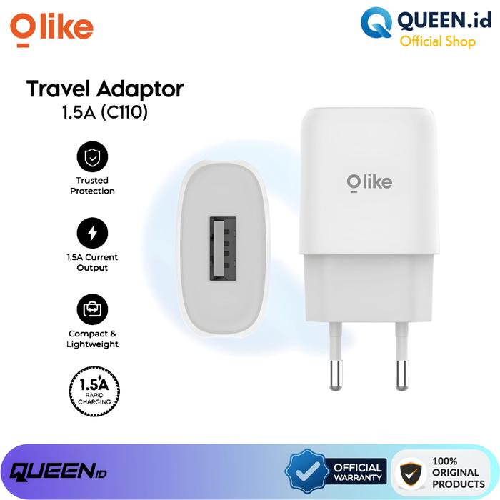 Jual Olike C110 Charger Adaptor 5V 1.5A USB PORT Safe Power Adapter ...