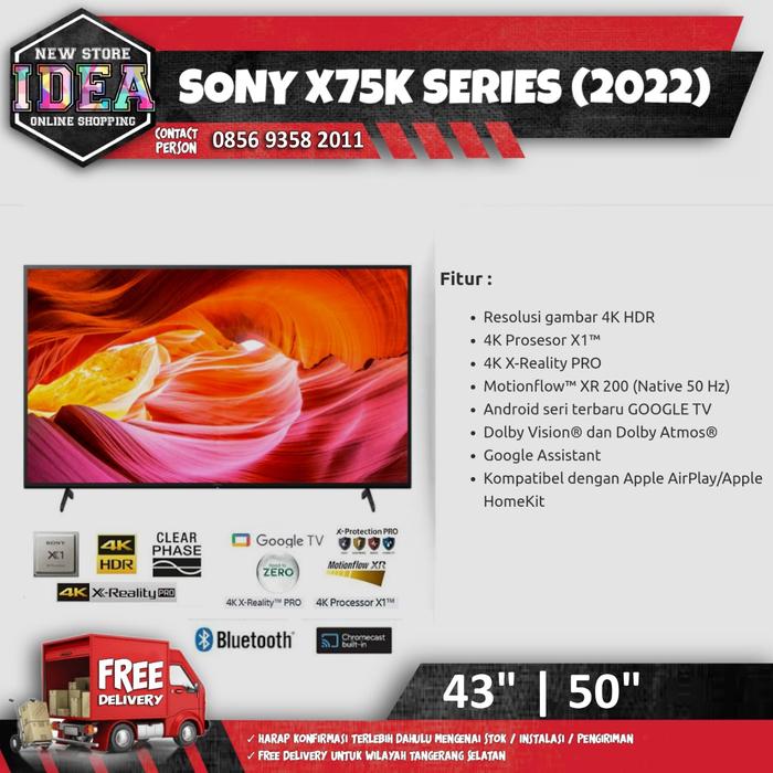 Jual SONY 50X75K ( 2022 ) - ANDROID TV 50" 4K HDR DOLBY KD50X75K - Kota Tangerang Selatan - NEW ...