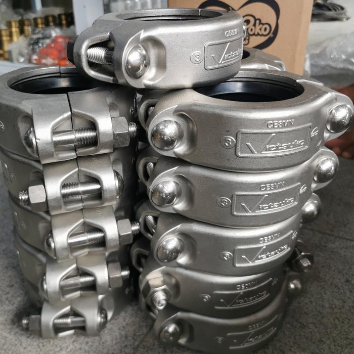 Jual Clamp Victaulic SS Duplex 3" CE8MN Style 77DX EW EPDM Gasket ...