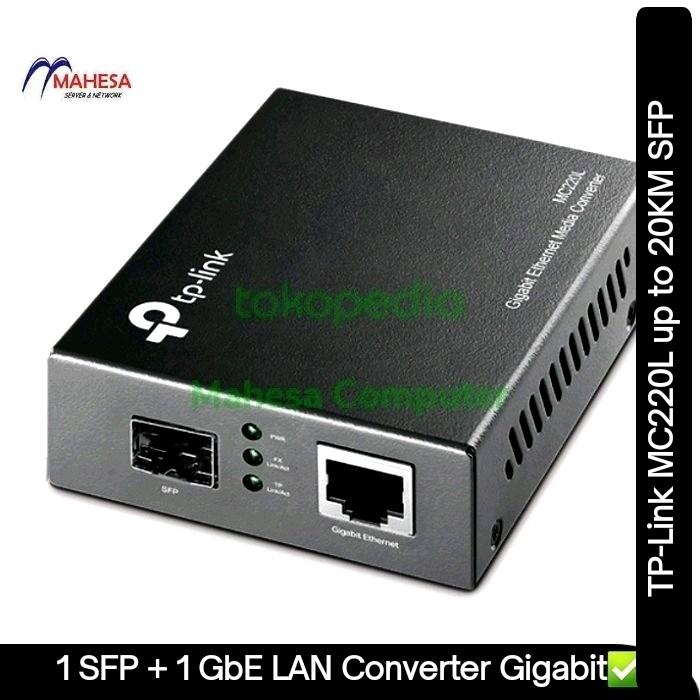 Jual TPLINK MC220L GIGABIT ETHERNET MEDIA CONVERTER 1000Mbps TP-LINK FO ...