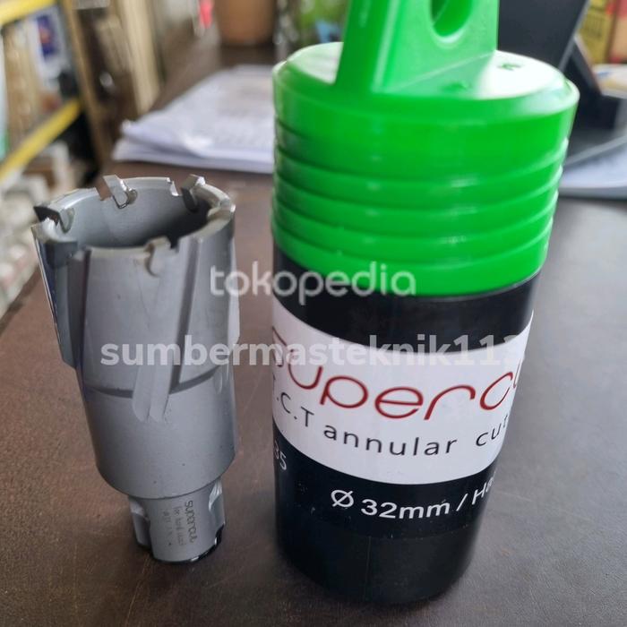 Jual MATA BOR JETBROACH 32MM TCT ANNULAR CUTTER JET BROACH 32MM SUPER ...