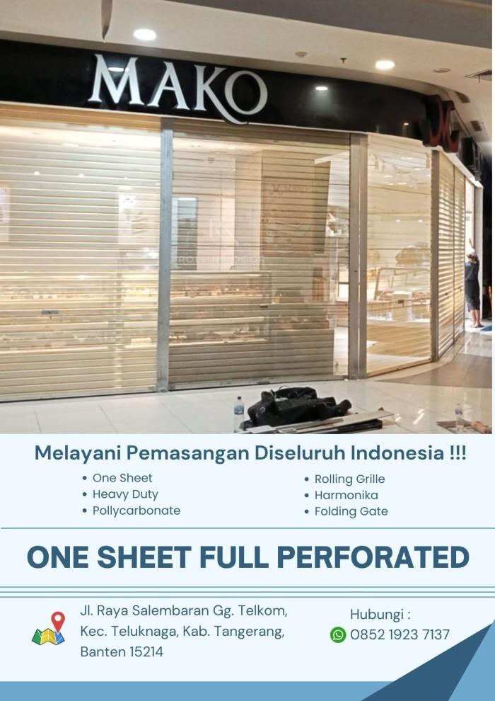 Jual Rolling door one sheet full perforated rolling door toko dan ruko ...