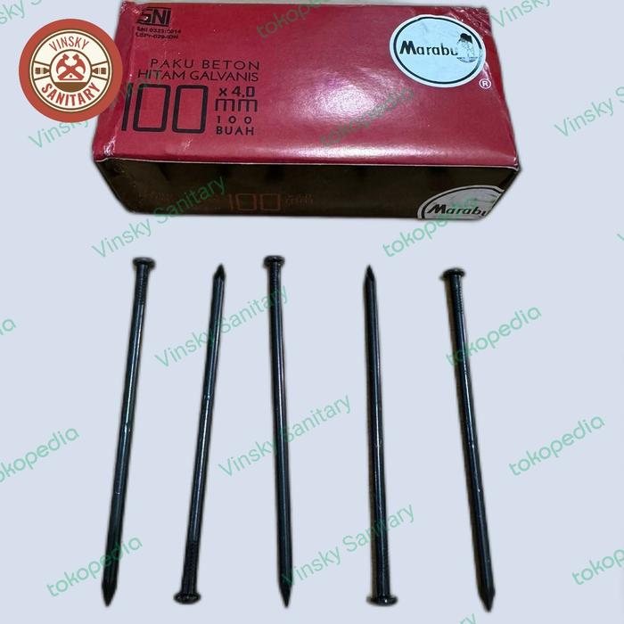 Jual Paku Beton CALVANIS HITAM 100/Paku Beton MARABU HITAM 10CM isi 100 ...