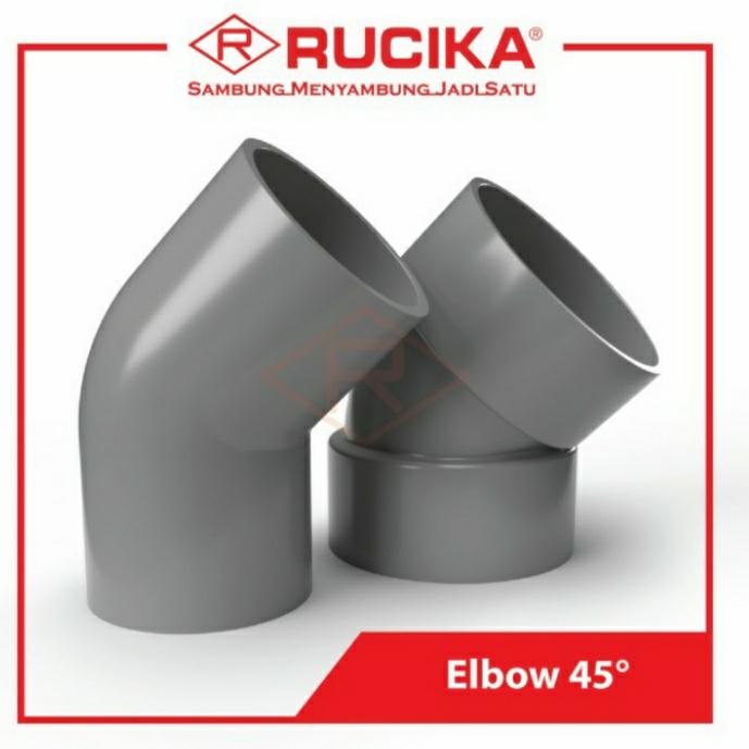 Jual Elbow 45 derajat 3 inch Rucika / Fitting Pipa PVC Keni Knee - Kota Tangerang - Depi ...
