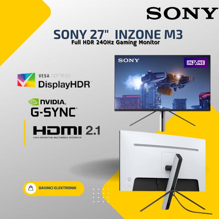 Jual SONY INZONE M3 27" FHD HDR 240HZ GAMING MONITOR NVIDIA G-SYNC 2.1 VRR - Jakarta Utara ...
