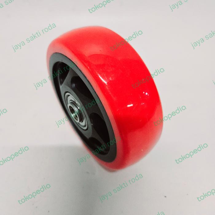 Jual Roda pu merah 4 inch ball bearing wheel onley Xptool - Jakarta ...