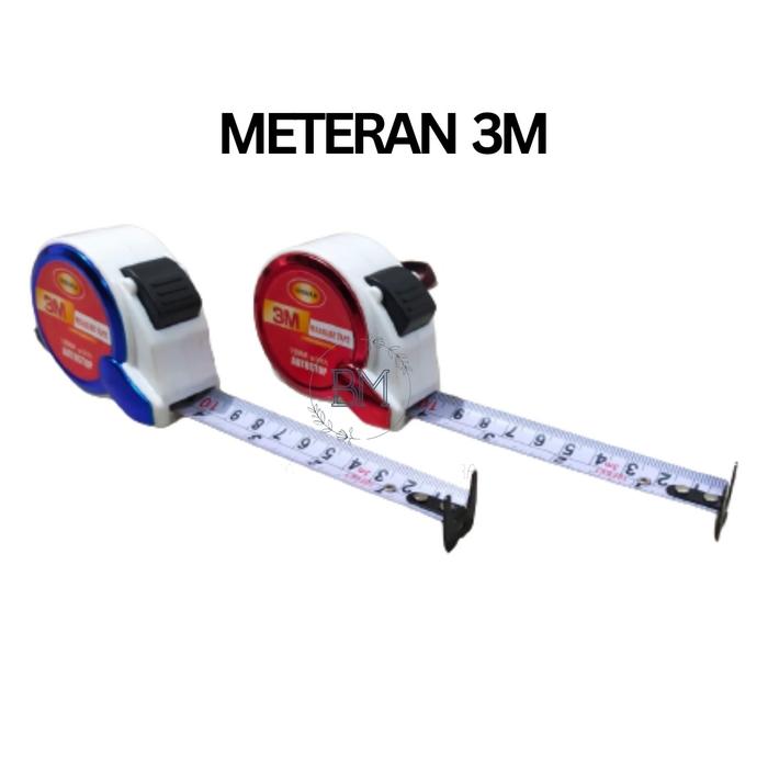 Jual KAPUSI METERAN 3 METER MEASURING TAPE ALAT UKUR PLAT PUTIH 3 METER ...
