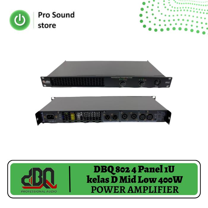 Promo Power Amplifier DBQ 802 Original Panel 1U Kelas D Mid Low 400W - Jakarta Barat - Pro Sound ...