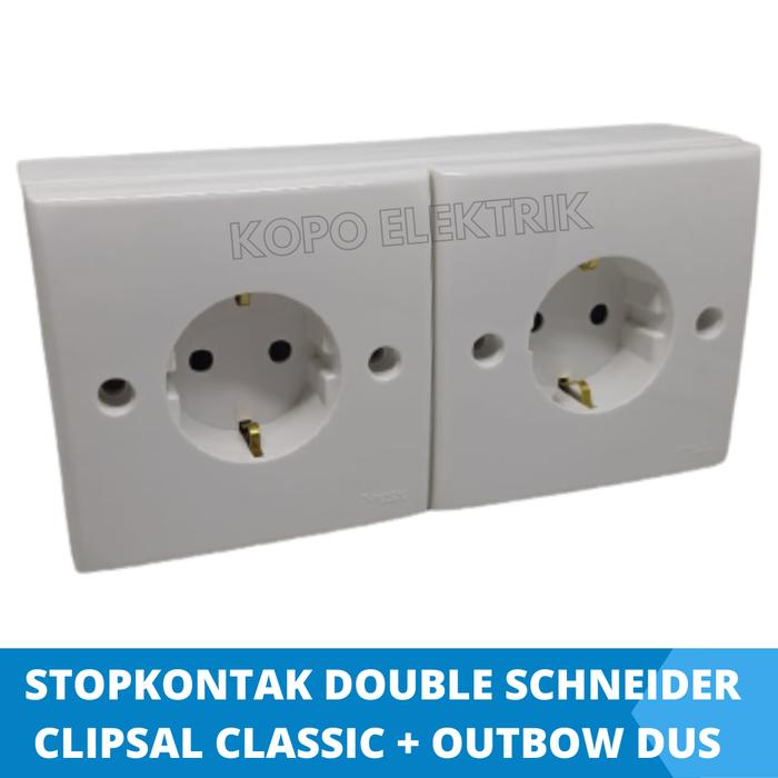 Promo Stopkontak Double Schneider Clipsal Classic + Outbow Dus - Kab ...