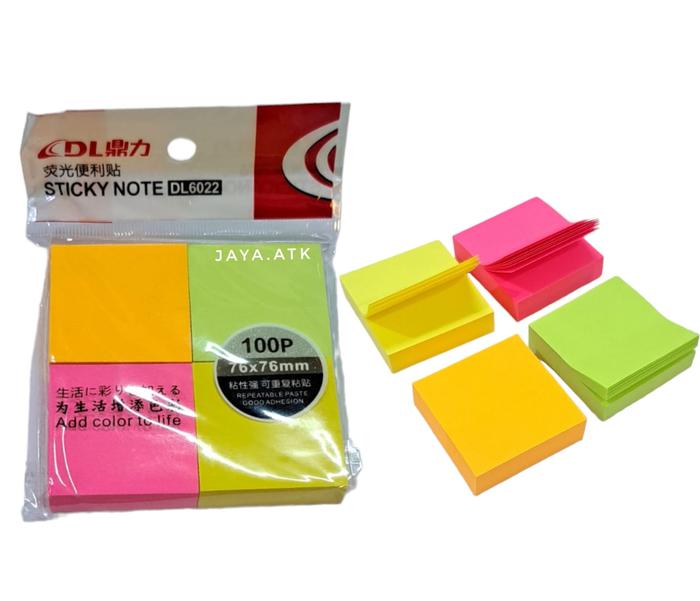 Jual STICKY NOTES MEMO TEMPEL 4 WARNA MINI 400 LBR 3 X 3 CM STIK NOTE ...