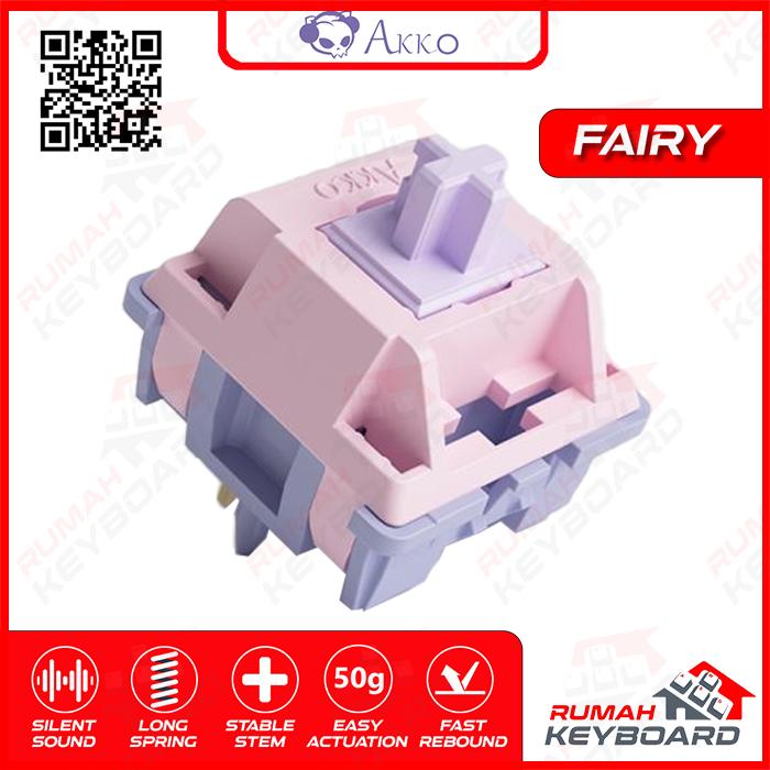 Jual SWITCH - AKKO FAIRY SWITCH - 5 PIN - 50g - PCB MOUNT - SILENT ...