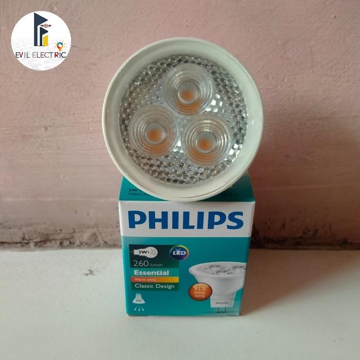 Jual Philips Essential LED MR16 3W 24D 12V 2700K Warm White - Jakarta Pusat - Evil Electric ...