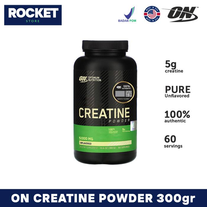 Promo ON Optimum Nutrition Creatine Monohydrate 5000 mg Powder 300 gr ...