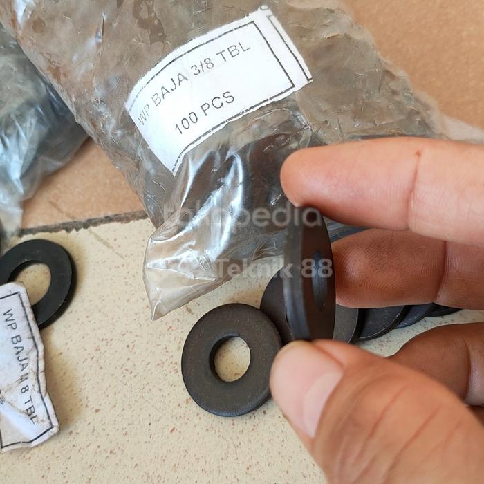 Jual ring plat baja 3/8 tebal 3mm/ ring plat baja m10 / ringplat baja 3 ...