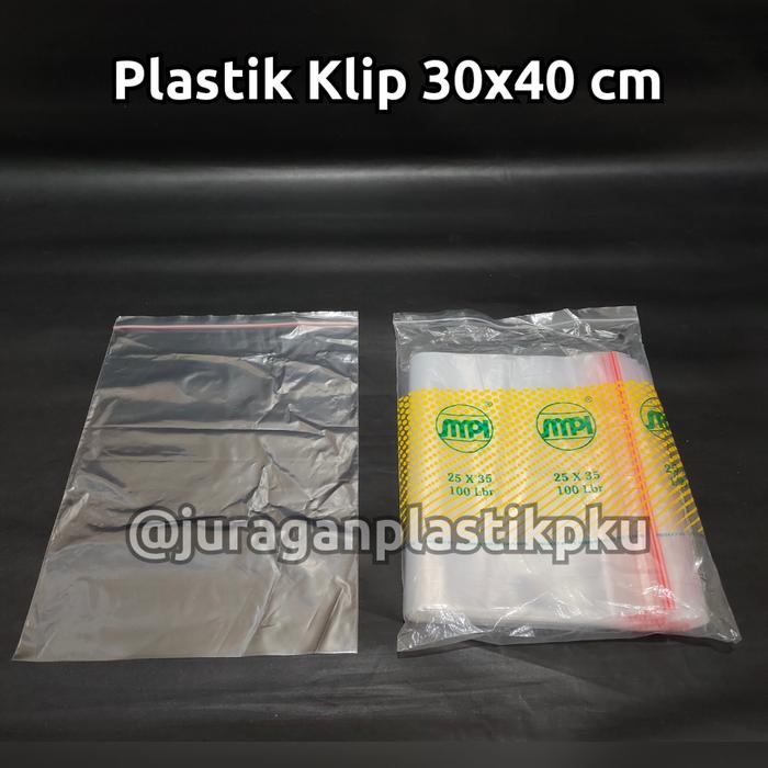Jual Plastik Klip 30x40 Cm Isi 100 Lembar/pack Bening Dengan Ziplock Di ...