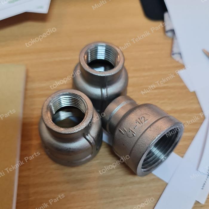 Jual Reducer drat dalam stainless 304 1 1/4 x 3/4 inch / V sok reducer ...