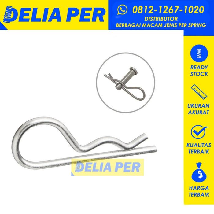 Jual Pin Clip R / Cotter Pin R Kawat 2mm Panjang 50mm Galvanis ...