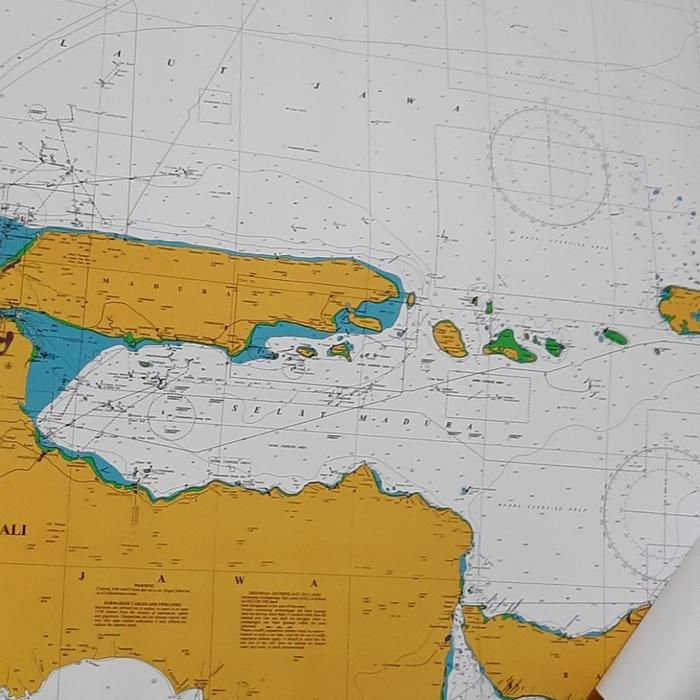 Jual Peta Laut Alur Pelayaran Perairan Pulau Indonesia Map Kapal ...