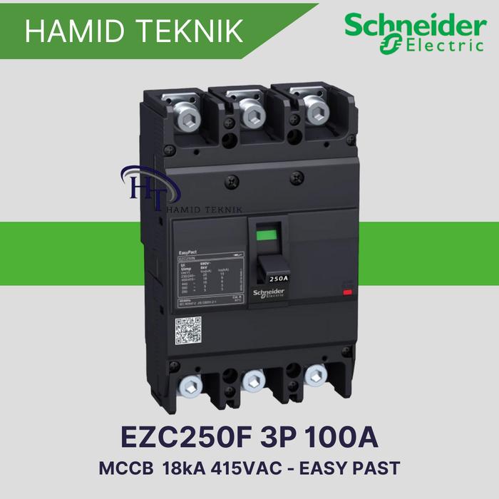 Jual MCCB EZC250F 3P 100A 18KA SCHNEIDER - Jakarta Barat - Hamid Teknik | Tokopedia