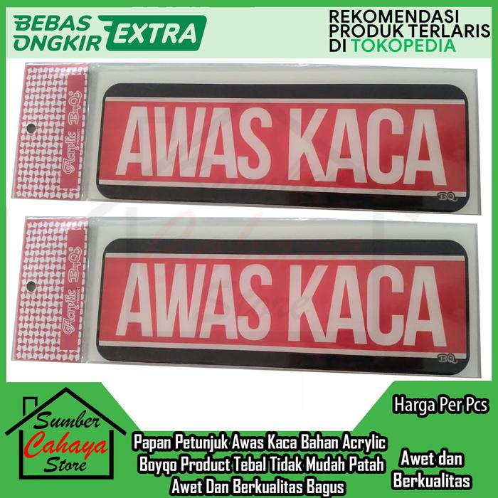 Jual LABEL PAPAN ARAH PETUNJUK STICKER STIKER AWAS KACA BERBAHAN ...