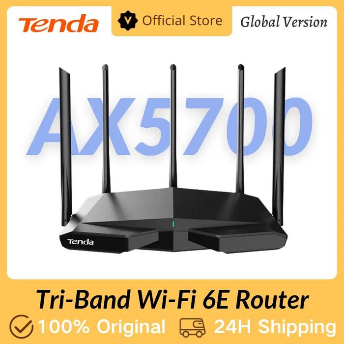 Jual Router Tenda WiFi6 AX5700 RX27 Tri-band Gigabit Wi-Fi 6E Mesh Router - Jakarta Barat ...