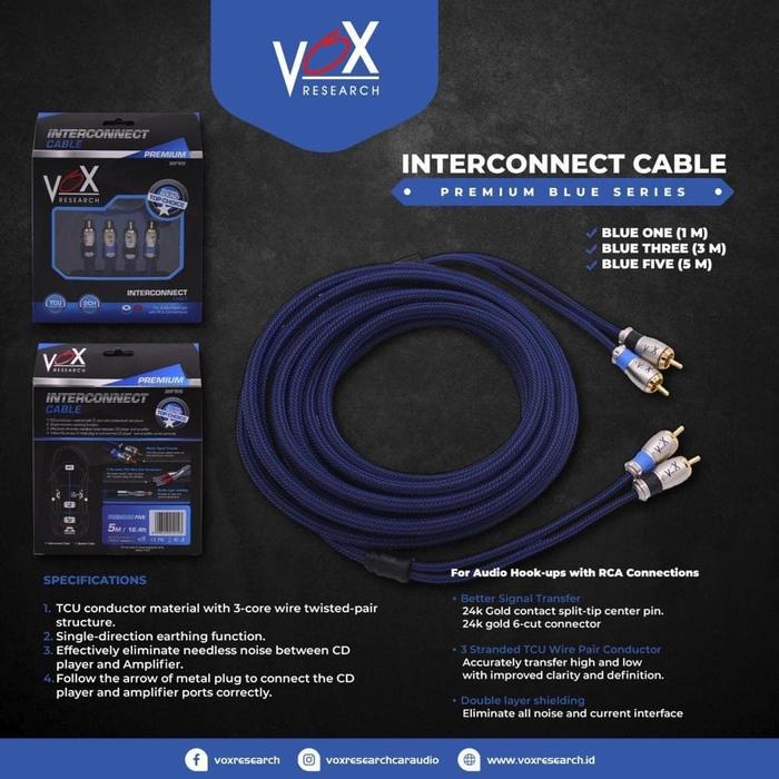 Jual Kabel Rca Vox Premium Research Blue Series 1m - Kota Cirebon ...