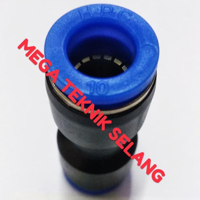 Jual FITTING PNEUMATIC LURUS PUC 10 MM SAMBUNGAN SELANG TUBING NYLON ...