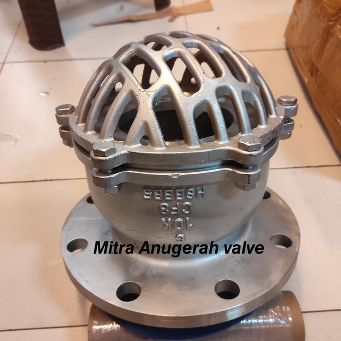Jual Foot Valve SS 304 JIS 10K 4"inch / Foot Valve Sarang Tawon jis 10k ...