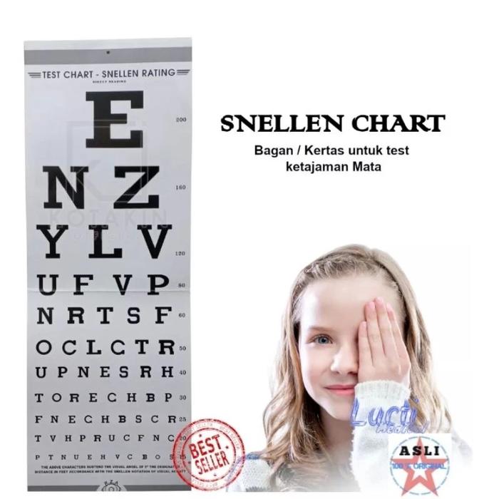 Jual Test Chart Snellen chart Tes kesehatan mata rabun snellen chart ...