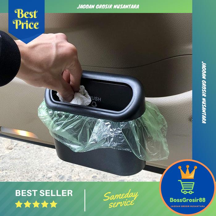 Jual Tempat Kotak Sampah Mobil Gantung Hitam / Trash Bin Mini BG88 ...