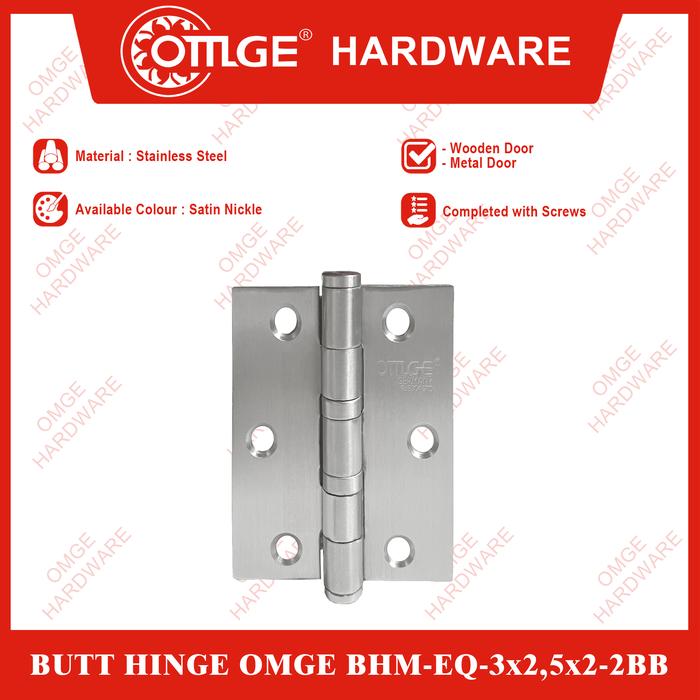 Jual Butt Hinge/Engsel Pintu OMGE BHM-EQ-3x2,5x2-2BB - Jakarta Utara ...