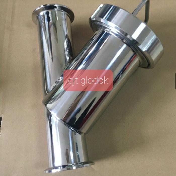 Jual Y strainer sanitary / saringan sanitary ferrule ss316 1 1/2" inch ...
