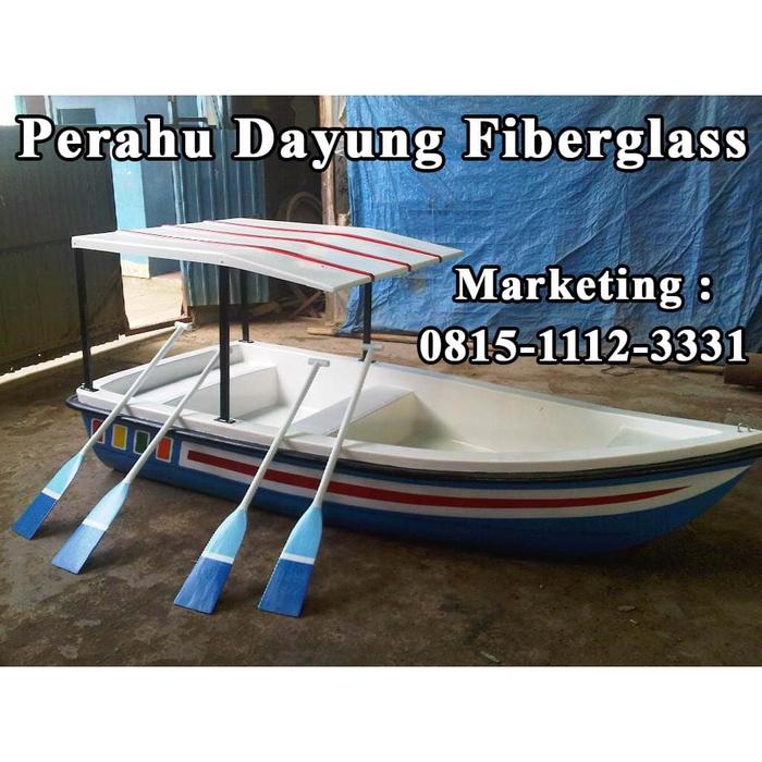 Jual Perahu Dayung Fiberglass, Perahu Fiber - Warna Putih Merah Biru 1 ...