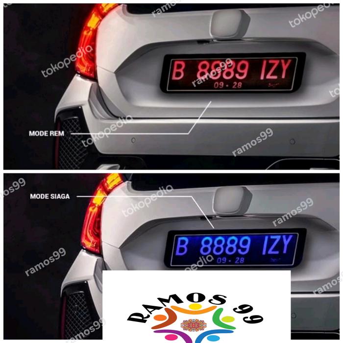 Jual Mobil AVANZA XENIA- 2 PCS Cover Dudukan Tempat Plat Nomor LED 46cm ...