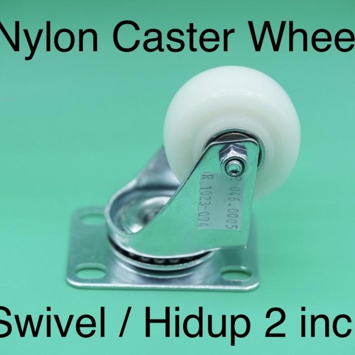 Jual Roda Nylon Caster Wheel 2 Inch Hidup Swivel Kastor Nilon Etalase Troli - Jakarta Barat ...