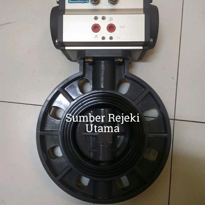 Jual Butterfly valve PVC Pneumatic Actuator 2" inch ( DN 50 ) - Jakarta ...