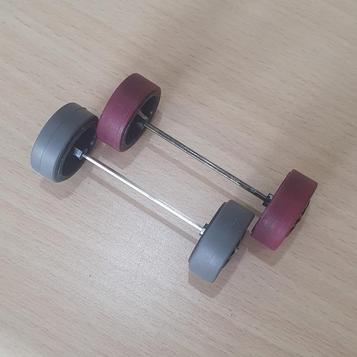 Jual Tamiya Fin Medium Wheel + Grey Hard + Maroon 95116 - Ban Side ...