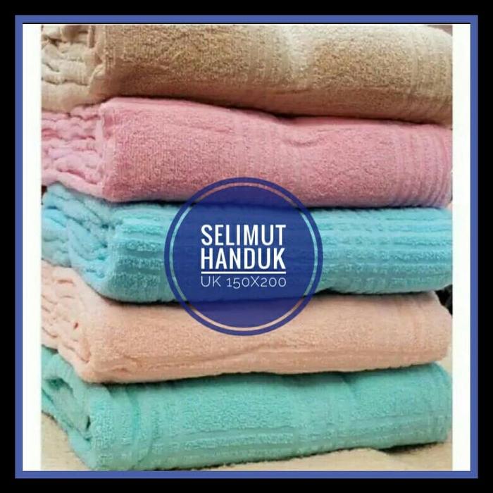 Jual SELIMUT HANDUK HONEY TEBAL LEMBUT POLOS UK 150X200-BIRU - Jakarta ...