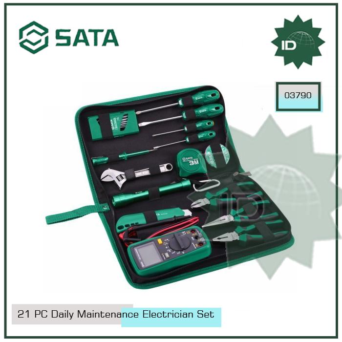 Jual TOOL KIT SET 21PC 03790 DAILY MAINTENANCE ELECTRICIAN SET SATA ...