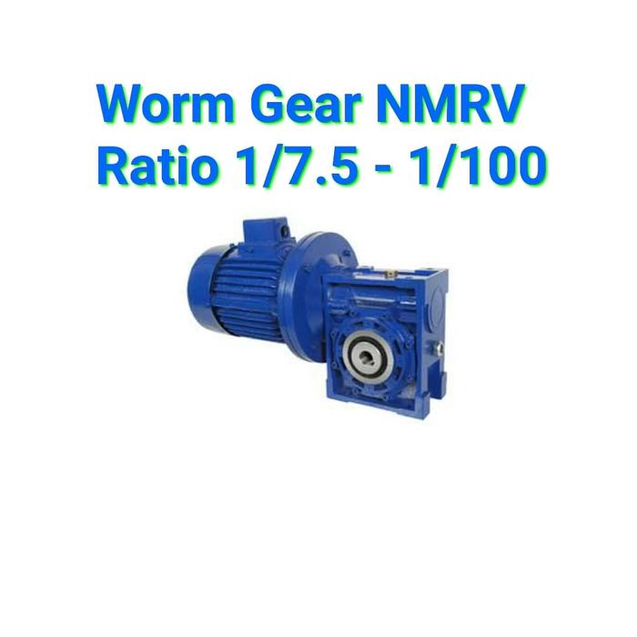 Jual Worm Gear NMRV 110 Ratio 1:30 + E-Motor 3phase 1.5kw 2hp 4P 380V ...