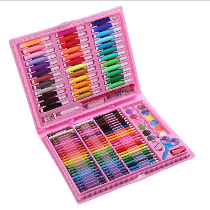 Promo Crayon Anak Set Isi 208 Pcs Pensil Warna Alat Lukis Mewarnai ...