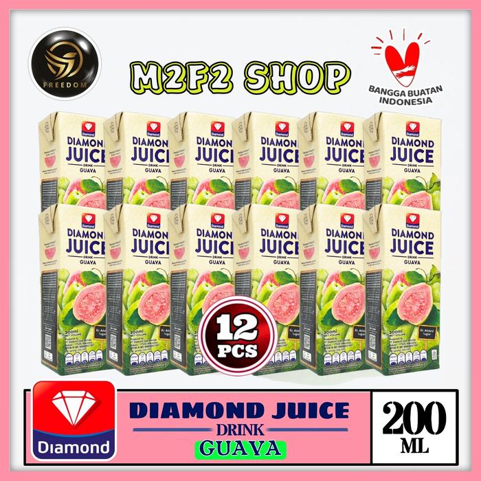 Jual Diamond Juice No Added Sugar Guava | Jambu Kotak - 200 ml (12 Pcs ...