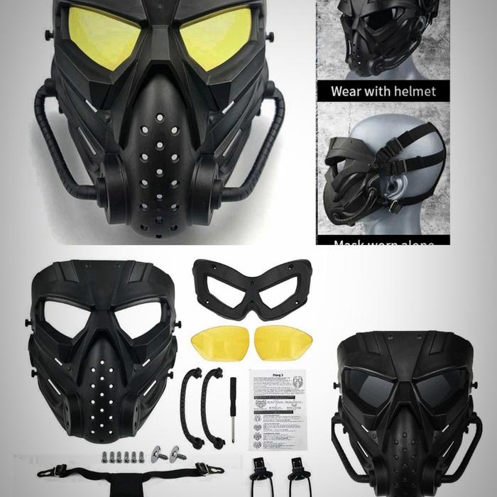 Jual Tactical skull mask topeng masker tengkorak untuk helm militer ...