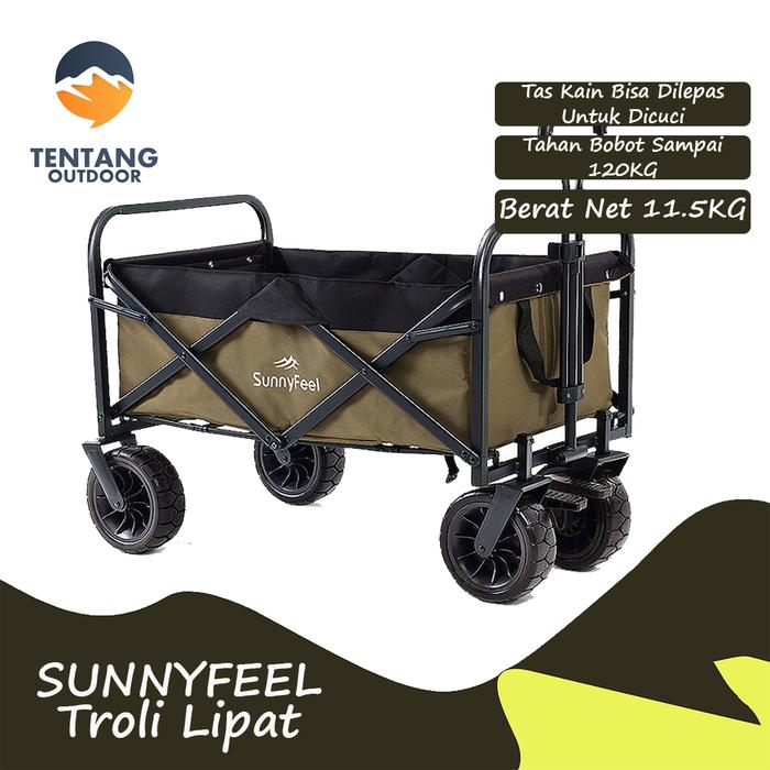 Jual SUNNYFEEL Troli Lipat Portable Camping Outdoor Trolley Kapasitas ...