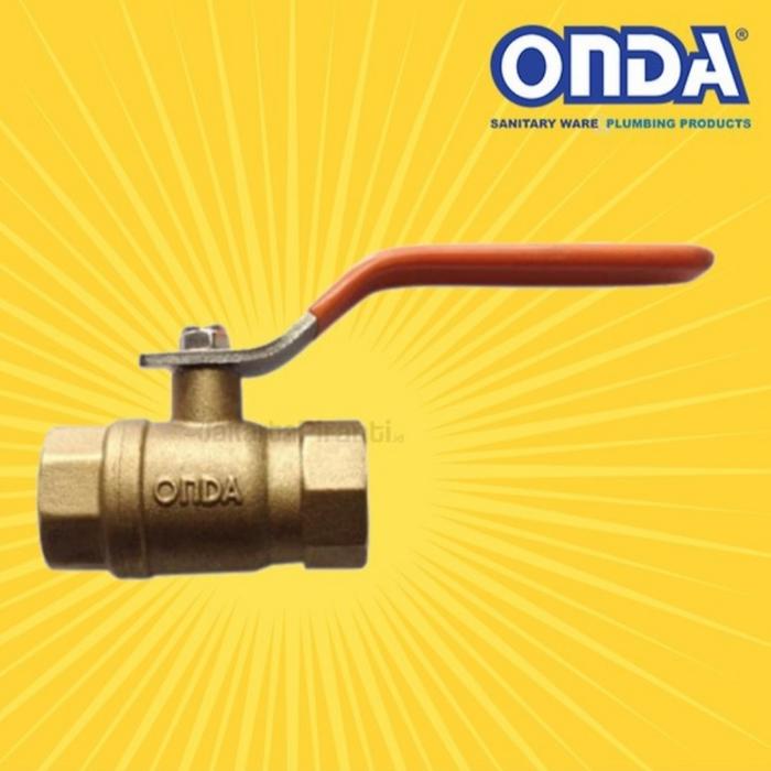 Jual ball Valve onda 3/4 inch Kuningan Asli - Jakarta Pusat - KRAN AIR ...