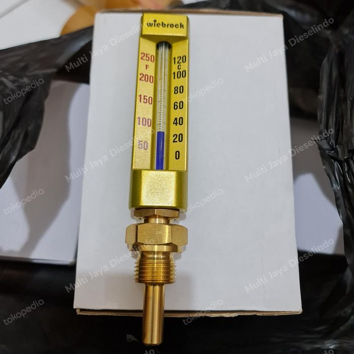 Jual Thermometer Stick Kuningan / Brass Drat 1/2" inch 100 Derajat ...