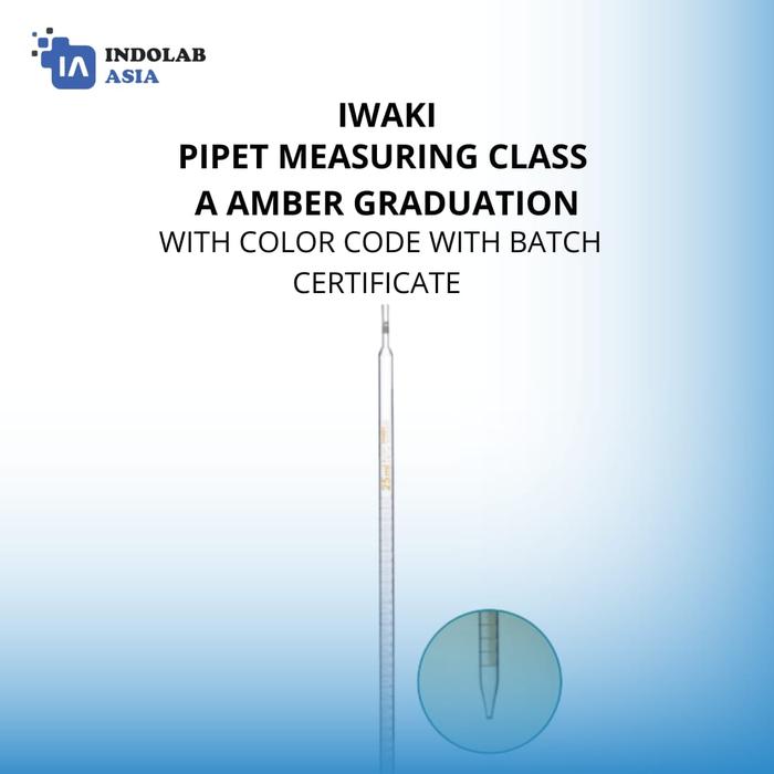 Jual IWAKI PIPET MEASURING CLASS A AMBER GRADUATION code 7000- 0.1-50C ...