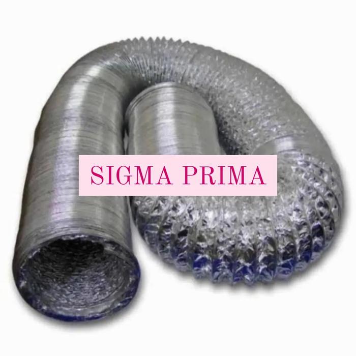 Jual 5 meter flexible ducting 10 inchi pipa exhaust alumunium foil 10 ...