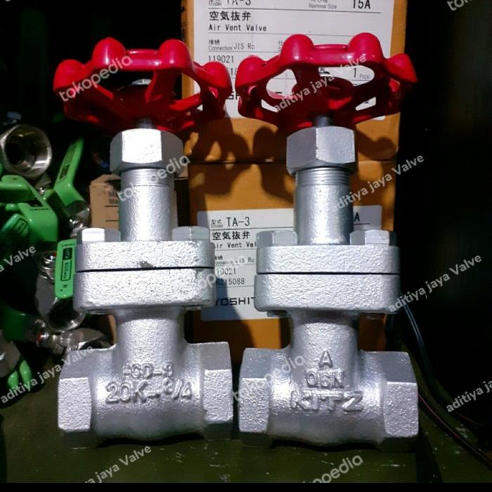 Jual gate valve kitz 1/2" fcd-s class 20k cast iron steam fig 20SLS ...