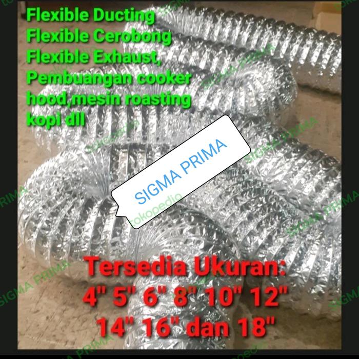 Jual Pipa exhaust flexible ducting 8 inchi flexible exhaust ventilasi 8 ...
